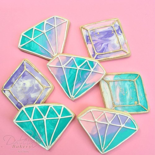 Diamond Jewel Gemstone Cookie Cutter 3.5" Made in USA by Ann Clark