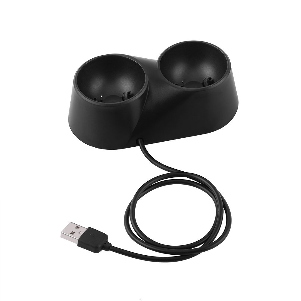 PS4 Controller Charger,Dual Charger Dock Charging Station Stand for PS4 VR Remote Controllers,Controller Charger for PS4 VR for Two PS4 VR Controller Simultaneously