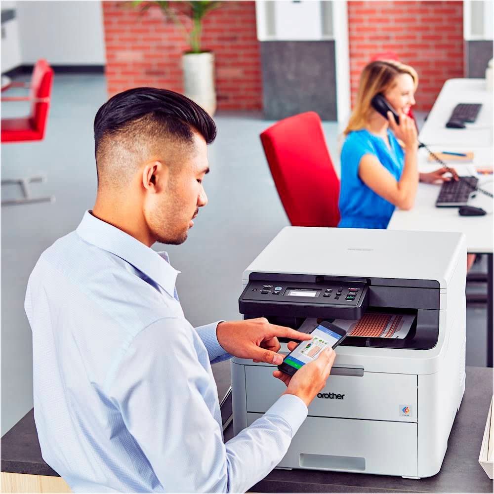Brother HL-L3290CDW All-in-One Compact Digital Color LED Wireless Laser Printer - Print Copy Scan - USB and WiFi Connectivity, 25 ppm, 36 ppm, 600 x 2400 dpi, Auto Duplex Printing, 512MB RAM (Renewed)
