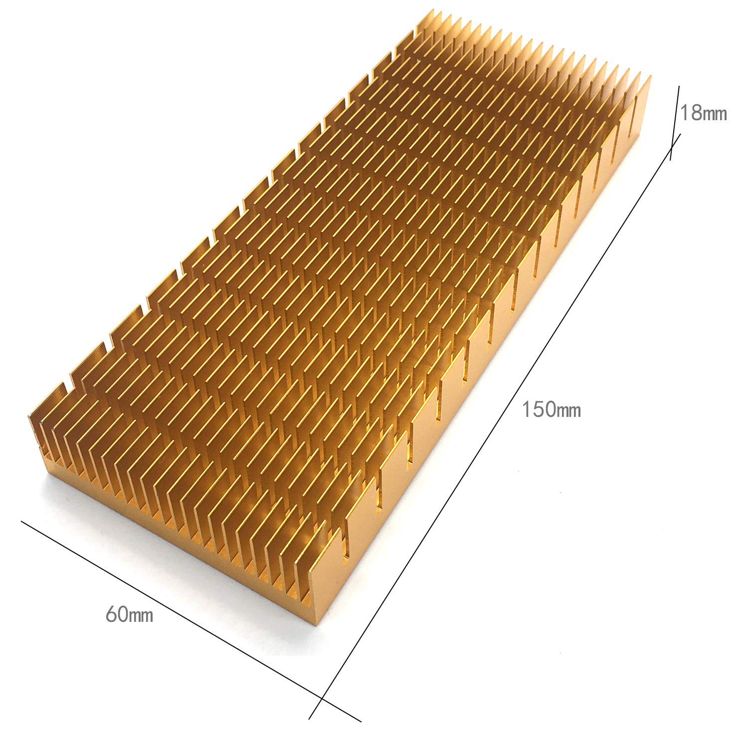 Cooling Module, 5.9 x 2.36 x 0.7 inch Aluminum Heat Sink Heatsink Cooler Fin for High Power LED Amplifier Transistor Heat Diffusion Cooling Fin