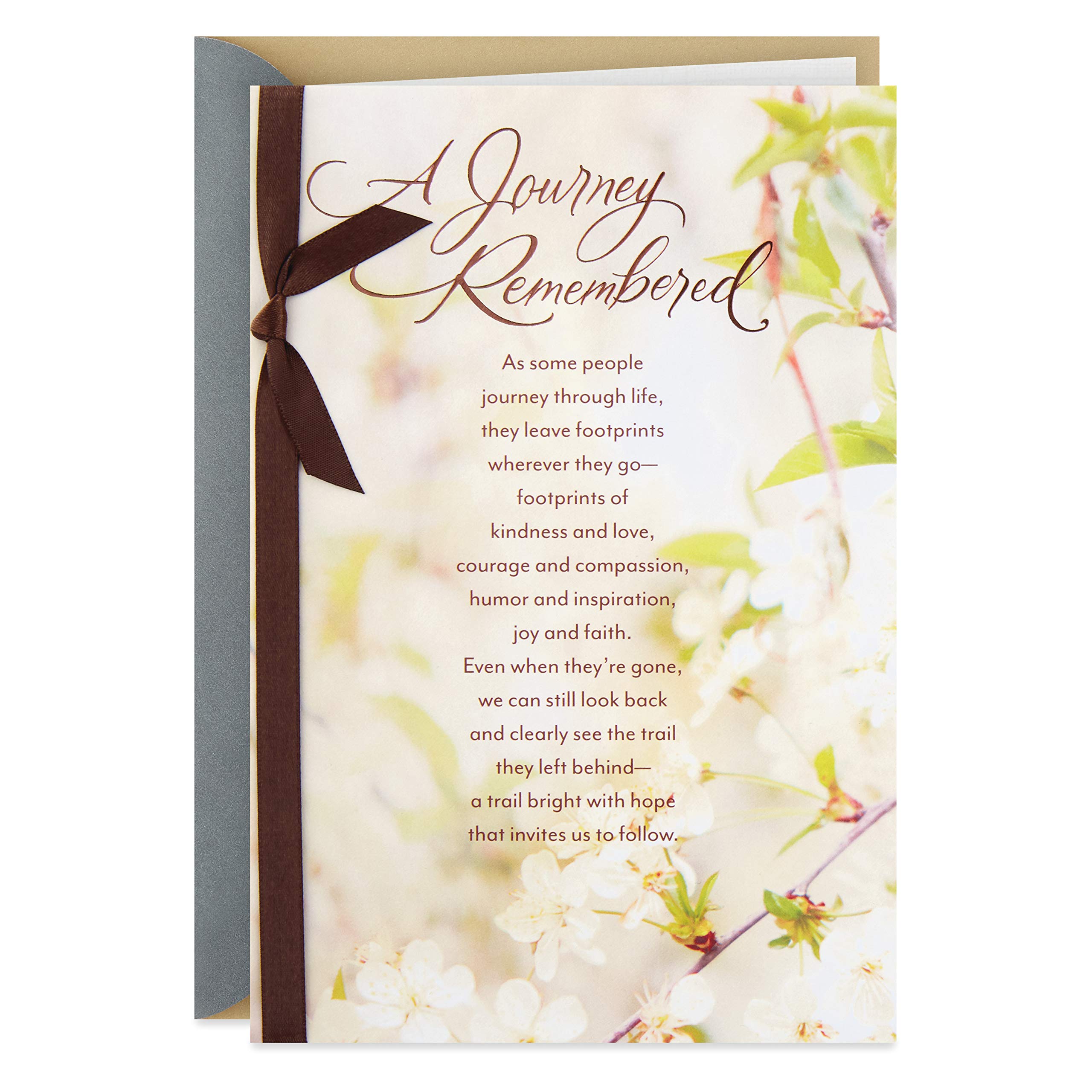 Hallmark Mahogany Religious Sympathy Greeting Card (They Leave Footprints)