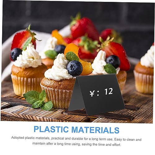Ciieeo 1 Set Chalkboard Chalk Board Message Board Signs Message Price Boards Board Sign for Table Tabletop Message Board erasable Message Board Table Signs Label Desktop Plastic