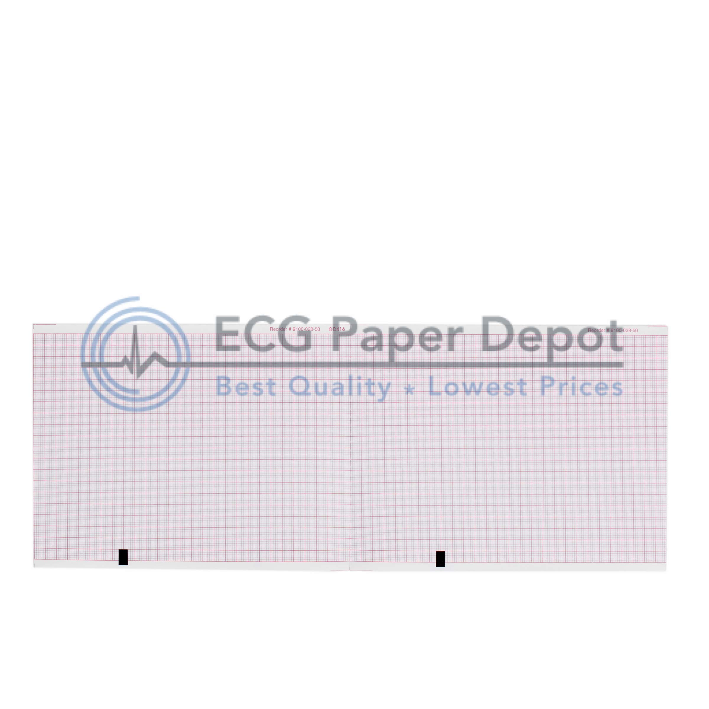 Mortara ELI 150 EKG Machine Paper - 108mm X 140mm X 200 Sheets (5 Packs)