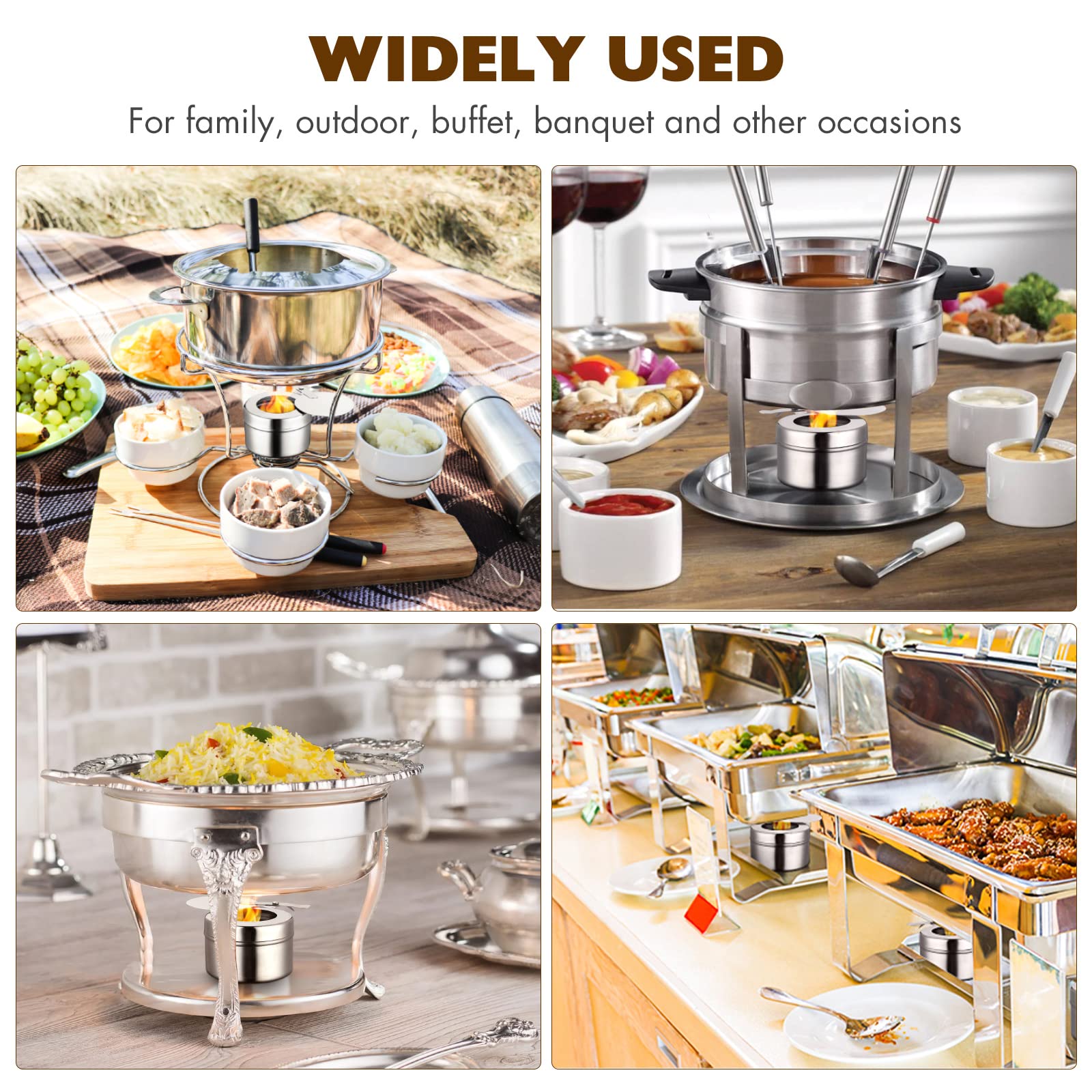 DOITOOL Buffet Food Warmer Chafing Fuel Holder Chafer Wick Fuel Holder Buffet Warmer Warming Trays for Chafing Fuel Chafers And Buffet Warmers Parties Supplies