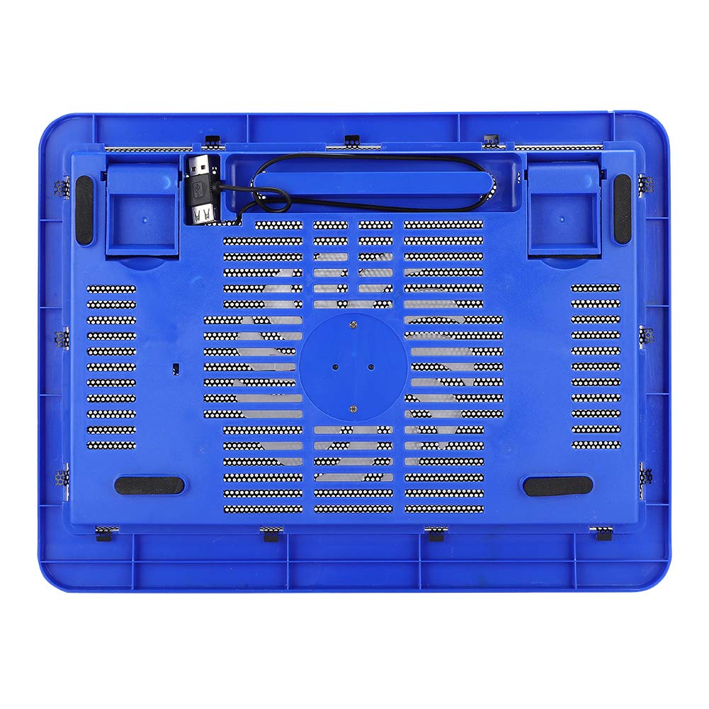Cooling Pad, Low Noise Laptop Cooler Super Quiet Fans , Builtin Big Fan (Diameter130 x 20mm) with blue LEDs, Fits for Laptop Cooler Pad Base(Blue)