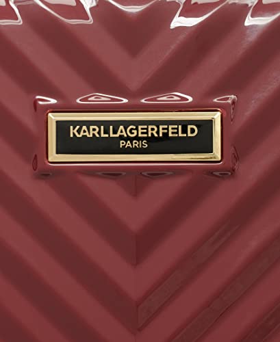 Karl Lagerfeld Paris Women's Suitcase Spinner Wheels Hardside, Burgundy, One Size
