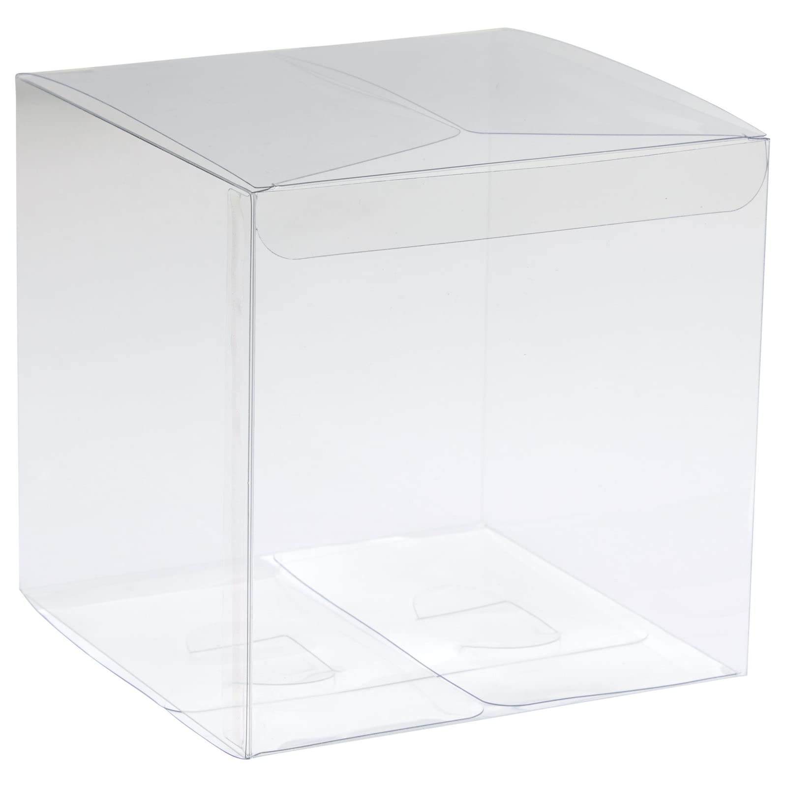 Juvale 30-Pack Clear Gift Boxes - 5x5x5 In Square Plastic Transparent Favor Boxes for Wedding, Baby Shower, Birthday Party