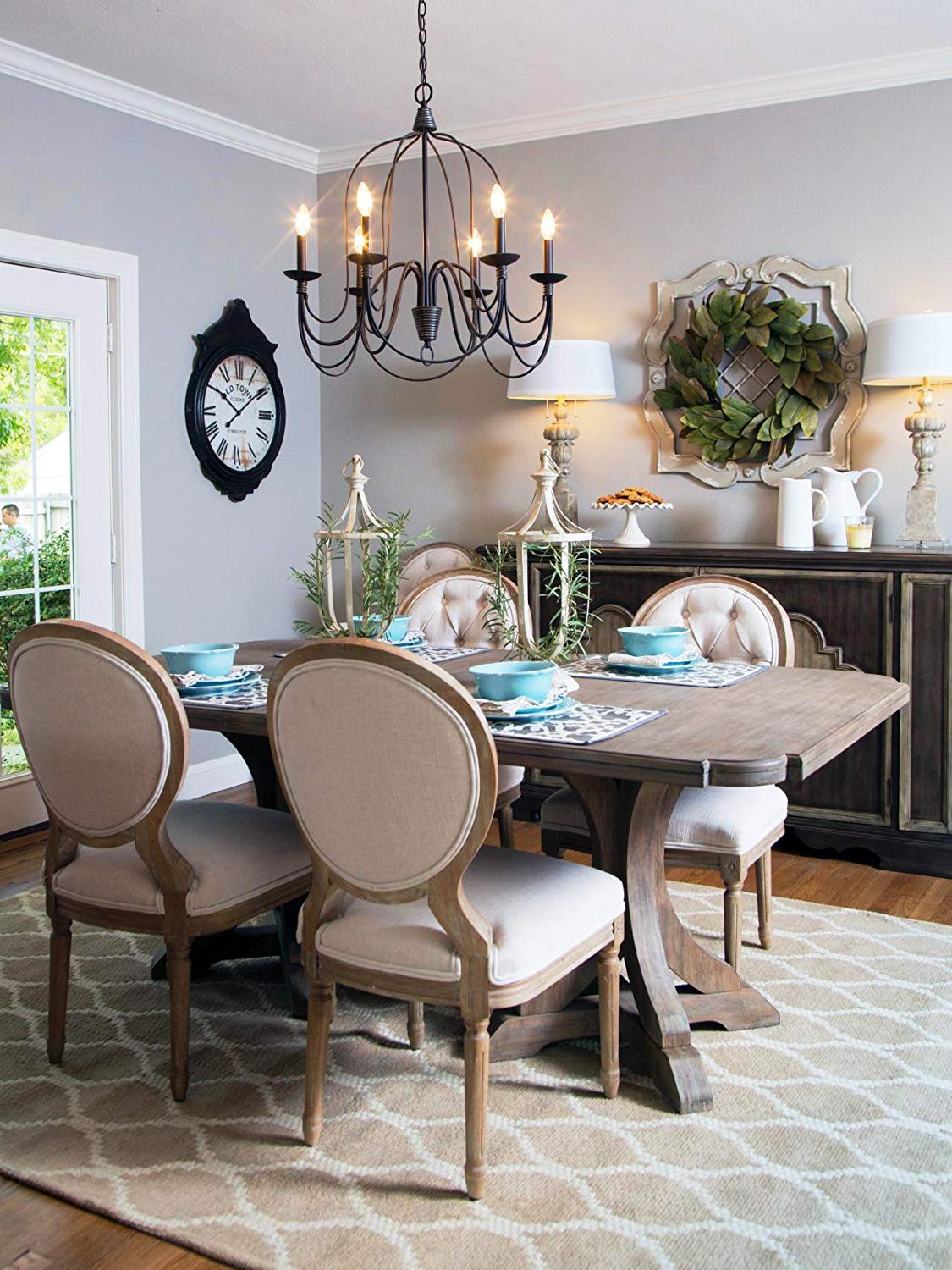 LVWIT B11 LED Edison Filament Bulb Non-Dimmable 5.5W(60 Watt Equivalent), E12 Candelabra Base 2700K Warm White Candle Light Bulb, UL-Listed (6 Pack)