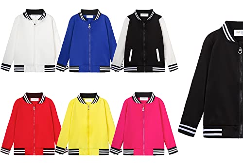 LittleSpring Toddler Fall Jacket for Boys Girls Bomber Lightweight Jacket Outerwear White 3T