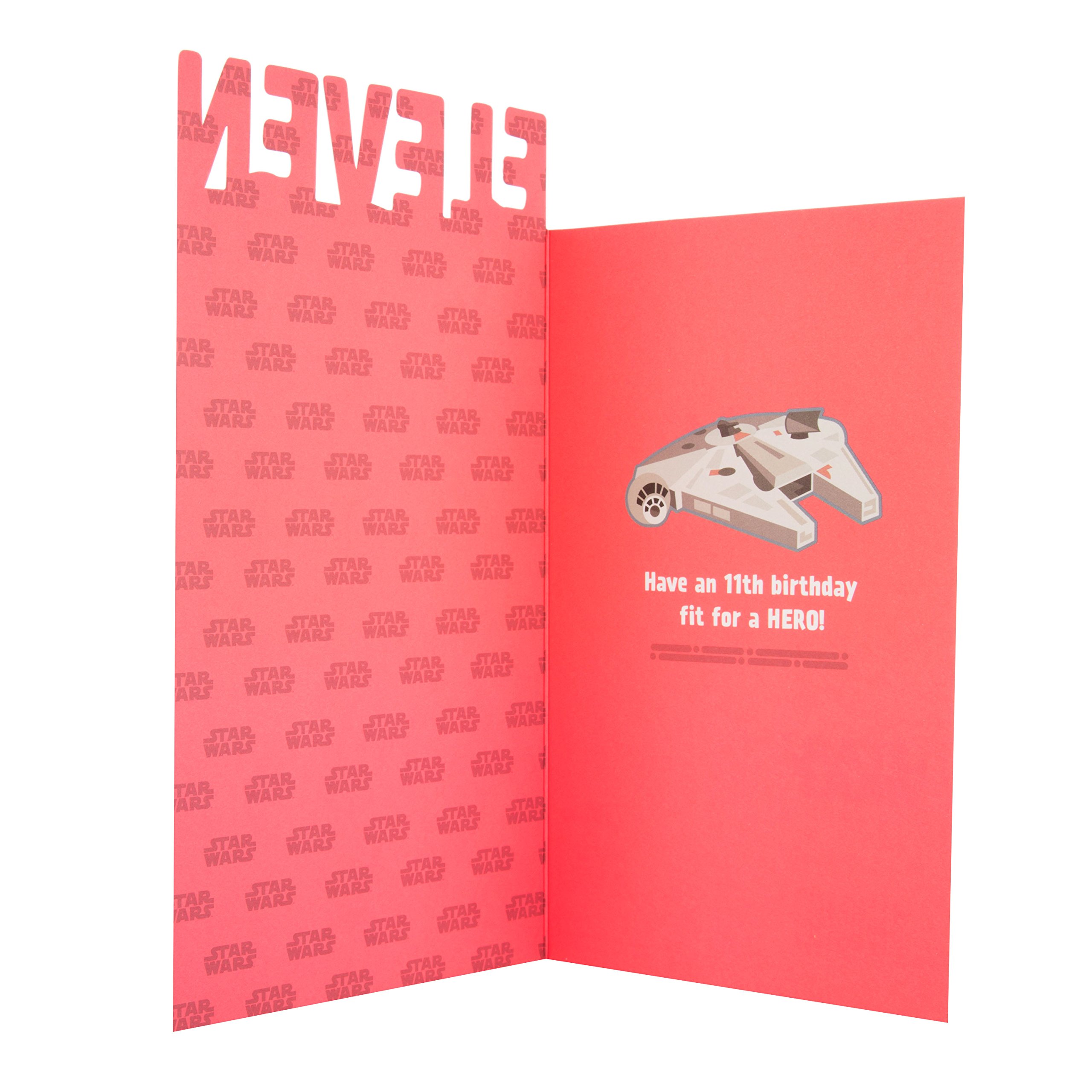 Hallmark Star Wars 11th Birthday Card "Fit for A Hero" - Medium