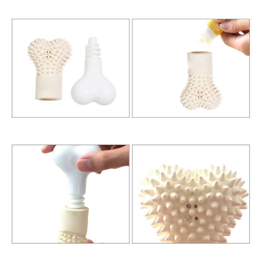 Kapmore Biting Training Toy Bone - Puppy Interactive Chew Reusable Funny for Teeth Cleaning Shape Small Medium Toy