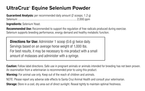 UltraCruz - sc-363248 Equine Selenium Yeast Supplement for Horses, 1 lb, Powder (226 Day Supply)