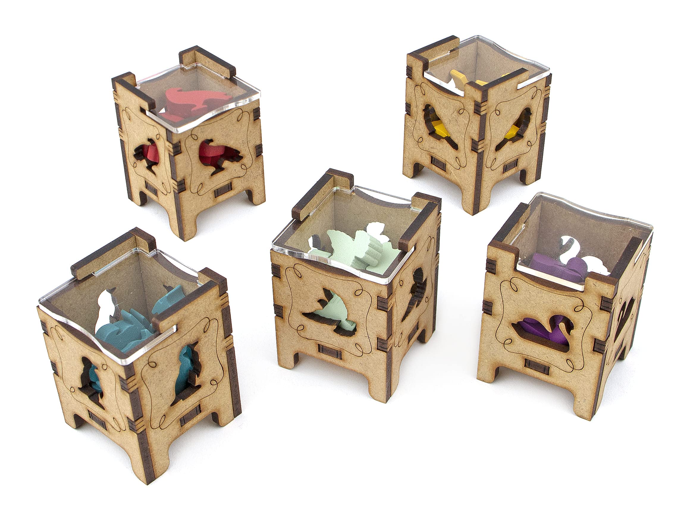 TowerRex Board Game Organizer for Wingspan Board Game Box, Wingspan Expansion, Wingspan European Expansion, Wingspan Oceania Expansion, Wingspan Eggs, Wing Span Board Game, Not for Asia Extension