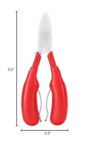 Uxsiya Pedicure Cutter Tool Cuticle Scissors Nail Cuticle Pliers Nonslip Stainless Steel for Salon for Home Use Nail Care Different Nail Red