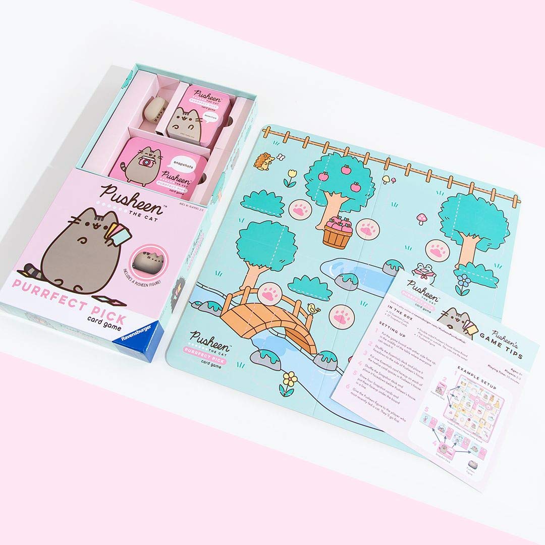 Ravensburger Pusheen Purrfect Pick Game - Fun Family Activity | Ideal for Cat Lovers and Pusheen Fans | Engaging Gameplay | Suitable for Ages 8 and Up | Pink Edition