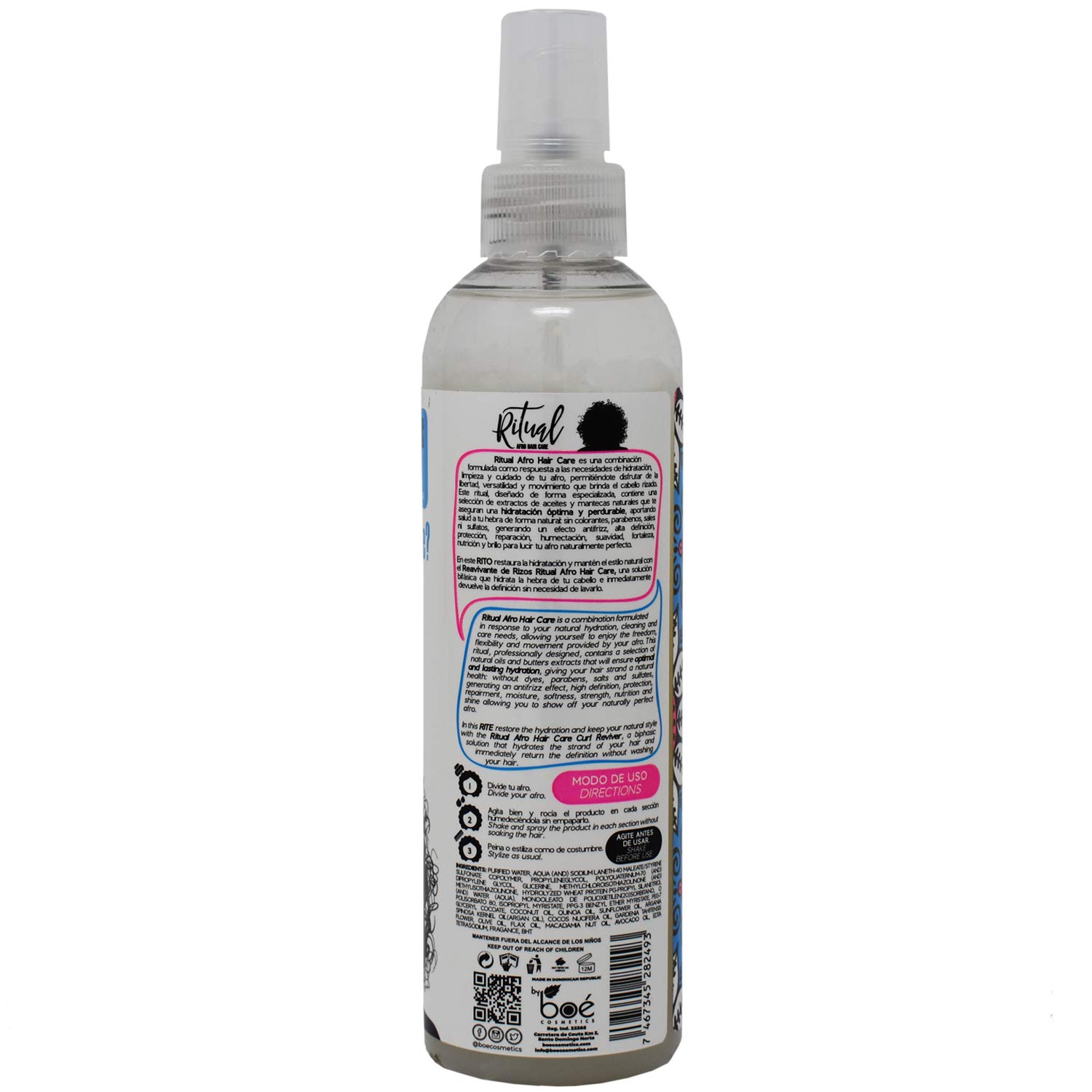 Boe Ritual Afro Hair Care Curl Reviver With Coloranrs 8.6 Oz