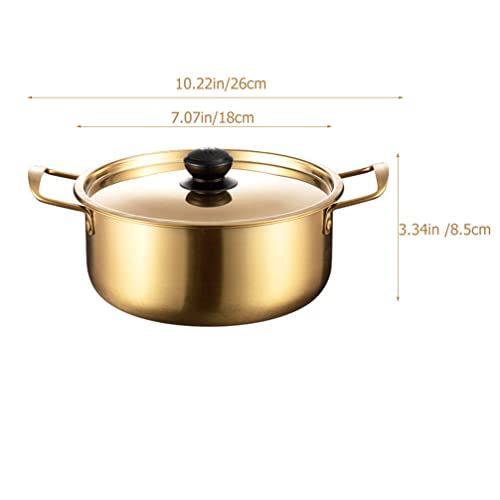 Hemoton Pots Camping Pot Stainless Steel Noodle Pot Kitchen Food Storage Pot Handheld Cooking Noodle Pot Korean Ramen Sauce Pan Sauce Pan Sauce Pan Sauce Pan Sauce Pan Sauce Pan