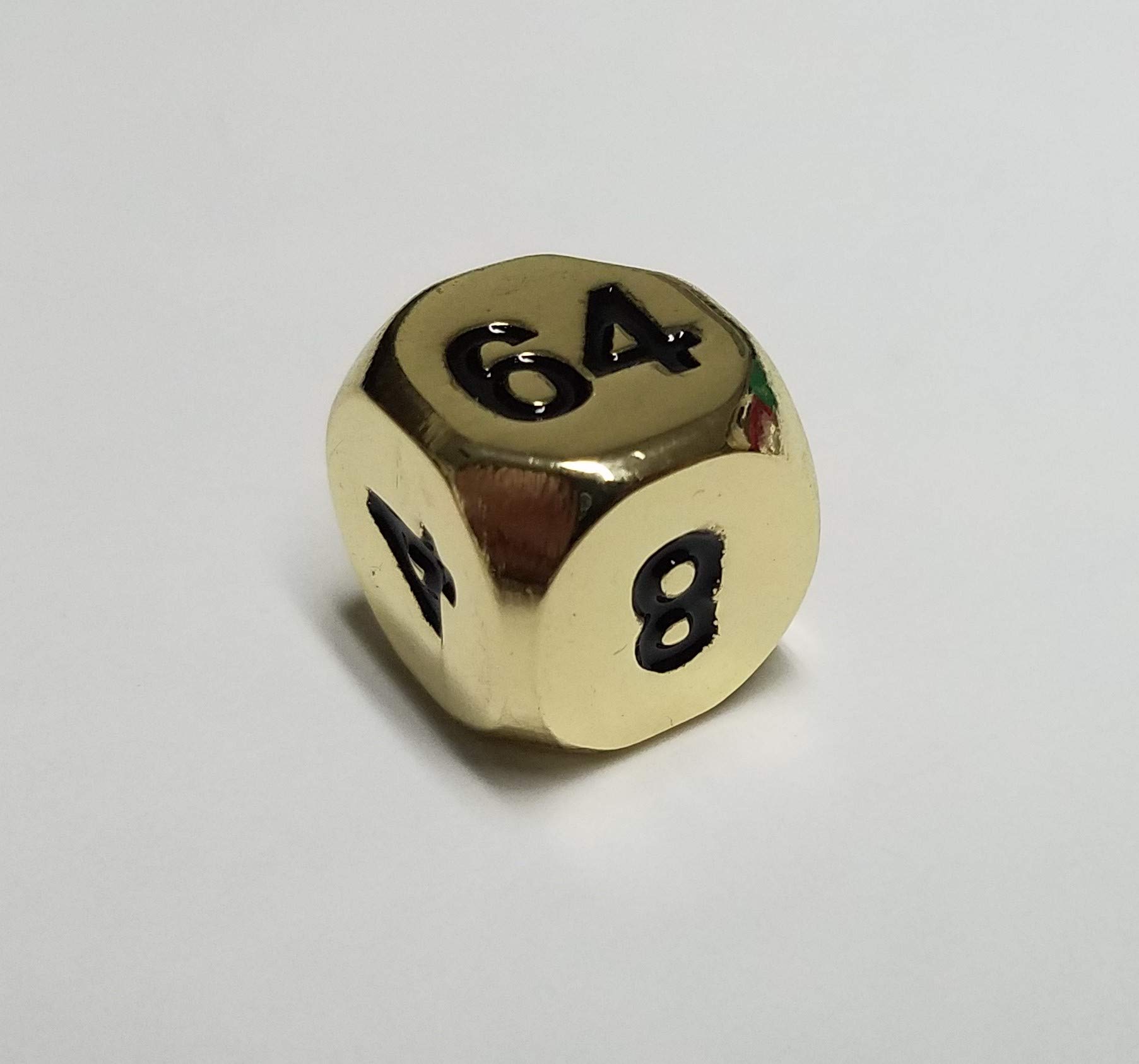 quEmpire Gaming Metal Backgammon Doubling Cube Dice/Gold Color / 16mm