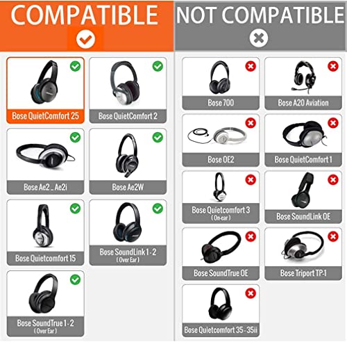 QC25 Headphones Replacement Ear Pads Cushions- QC35,QC35ii Replacement Earpads - Compatible with Quiet Comfort35,QC25,QC35ii,QC15,AE2,AE2i-Comfortable (Blue)…