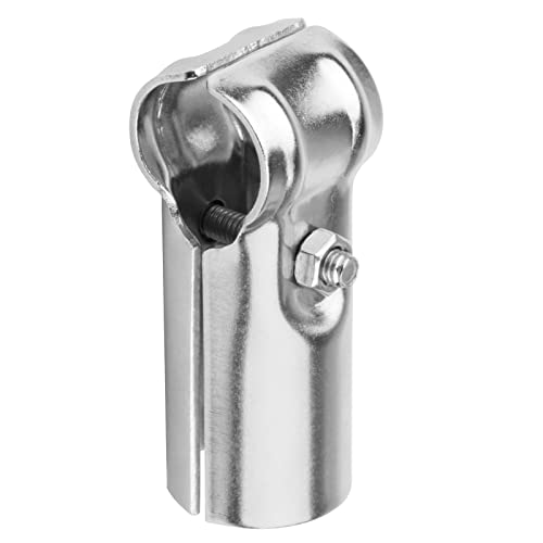 eoere 10 Sets 1" x 1" O.D. T Pipe Clamp Connector Chain Link Fence Clamp, Stainless Steel Tee Chain Link Fence End Rails Clamps, Thickness 1.7mm, Fits Pipe O.D.: 1"(25.4 mm)