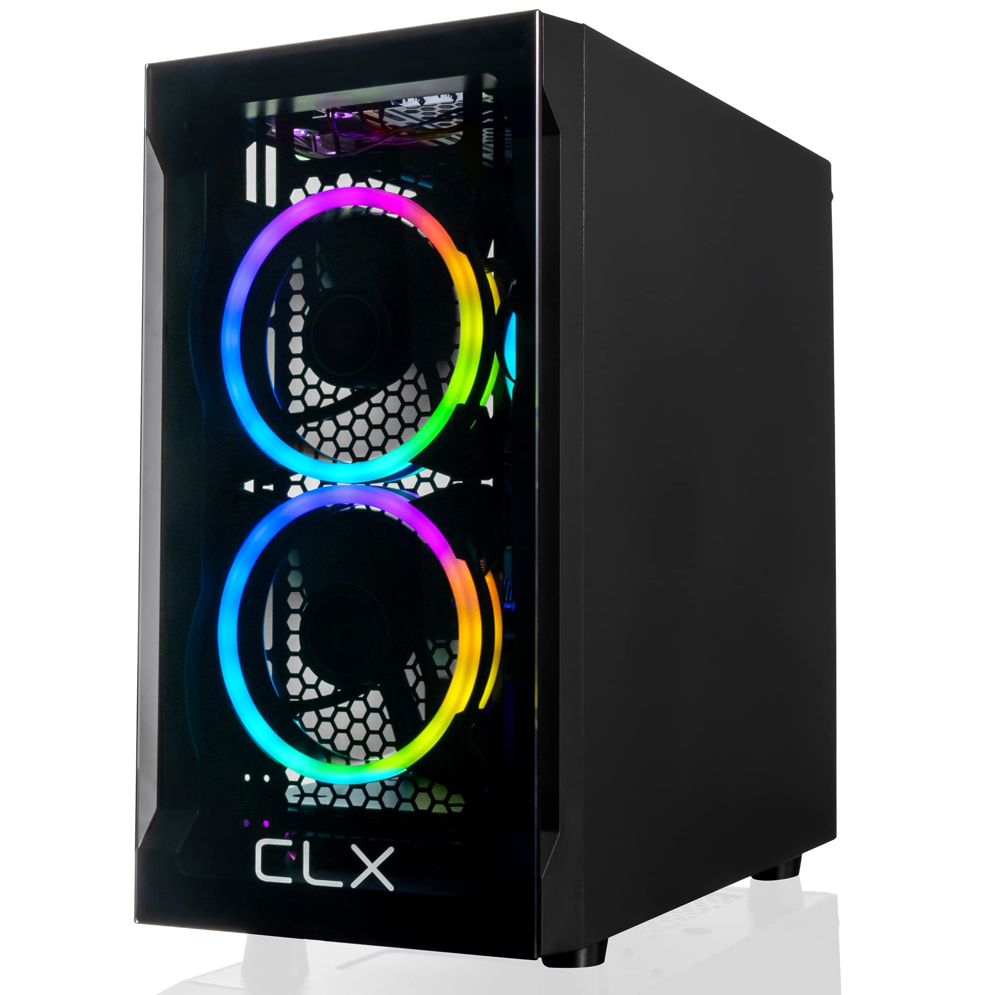 CLX Set Gaming Desktop - Intel Core i7 10700F 2.9GHz 8-Core Processor, 16GB DDR4 Memory, GeForce RTX 3050 8GB GDDR6 Graphics, 500GB SSD, 2TB HDD, WiFi, Windows 11 Home 64-bit