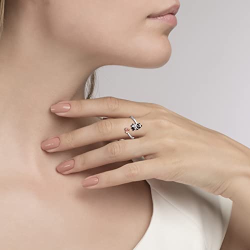 Dairy Cows Adjustable Ring 925 Sterling Silver Cow Jewelry Gifts for Cow Lovers Women