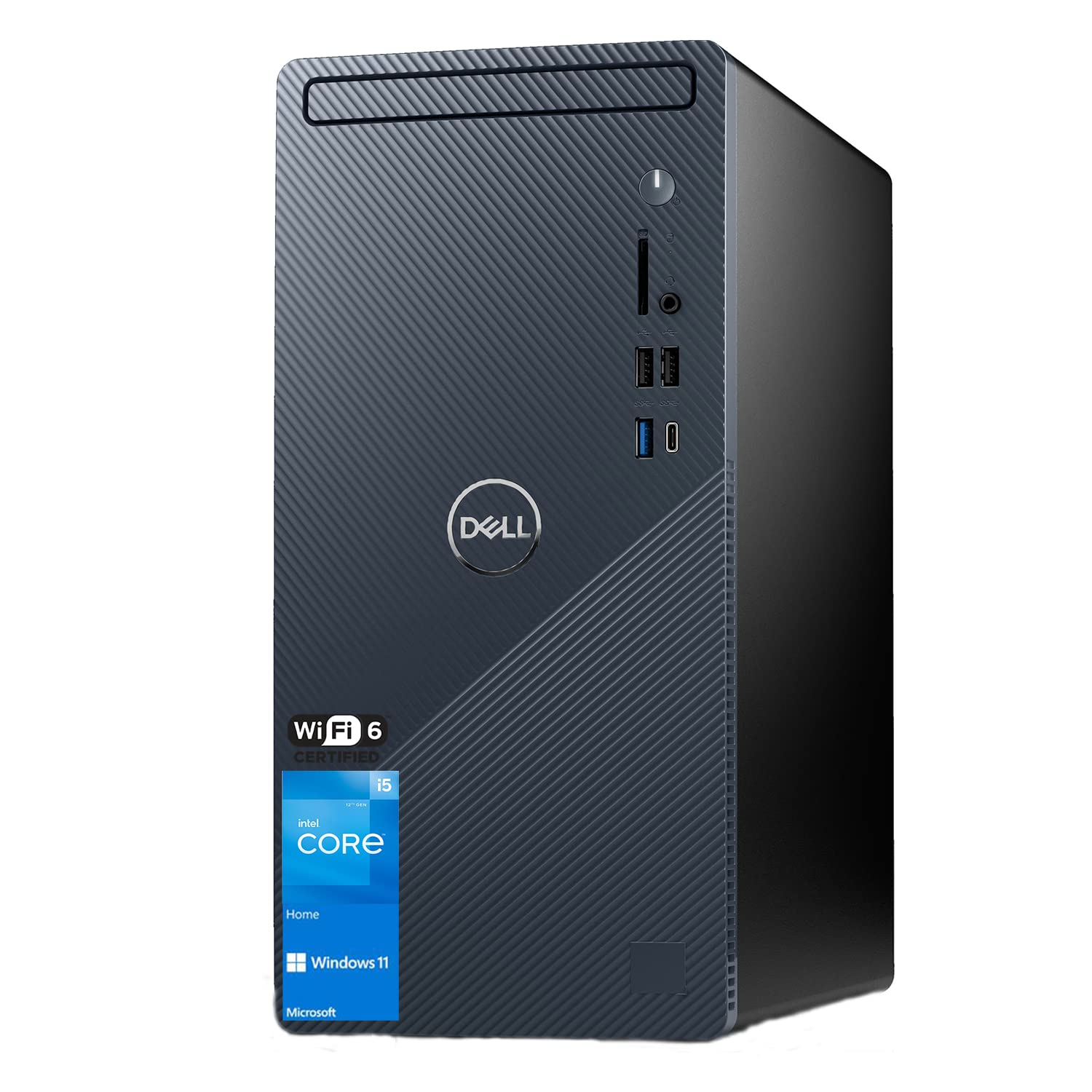 Dell Inspiron 3000 Series 3910 Tower Desktop, 12th Gen Intel Core i5-12400 Processor, 32GB RAM, 2TB SSD, HDMI, DisplayPort, RJ45, Wi-Fi 6, Windows 11 Home, Black