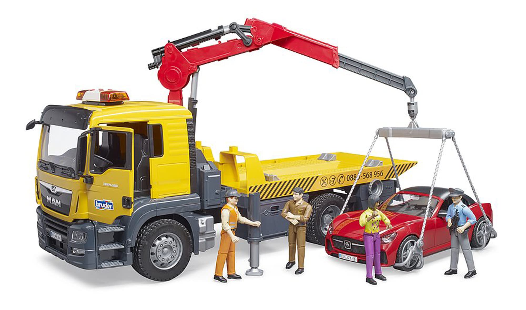 Bruder 03750 Man TGS Tow Truck Roadster and Light and Sound Module
