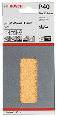 Bosch 2608607228 10-Piece Sanding Sheet Set