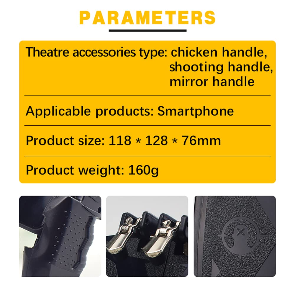 Data Frog Mobile Game Controller for PUBG Gamepad L1 R1 Aim and Shoot Trigger Joystick Remote Grip For 4.7-6.5" iPhone/Android