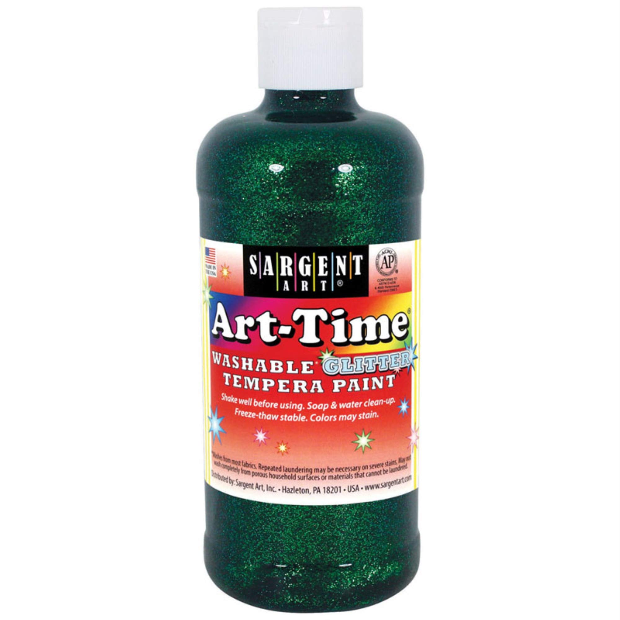 Sargent Art Art-Time Washable Glitter Tempera, 16 oz., Gold