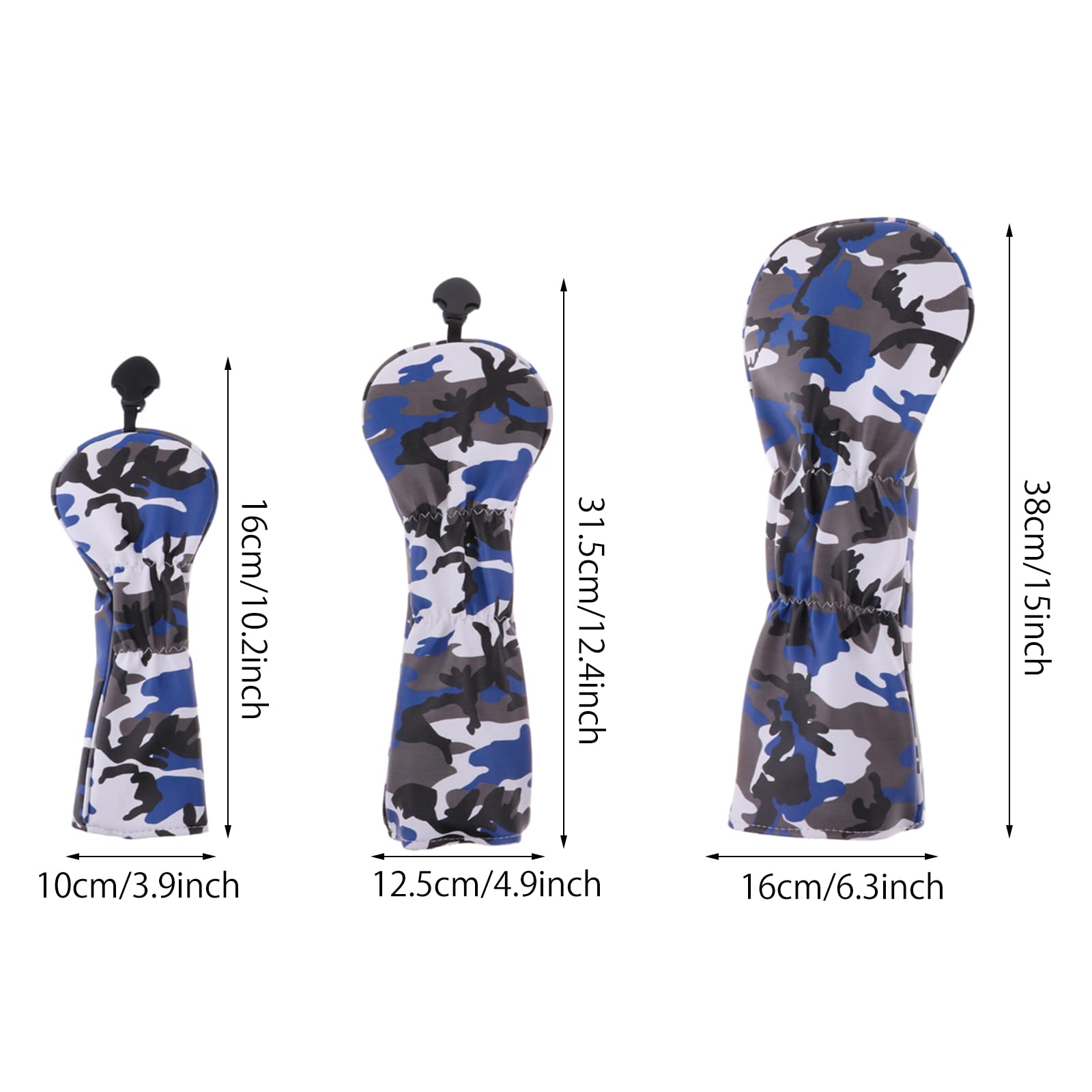 Colcolo Freneci Headcover Driver Wood Headcover 460CC Driver Wood Headcover , Camo Blue