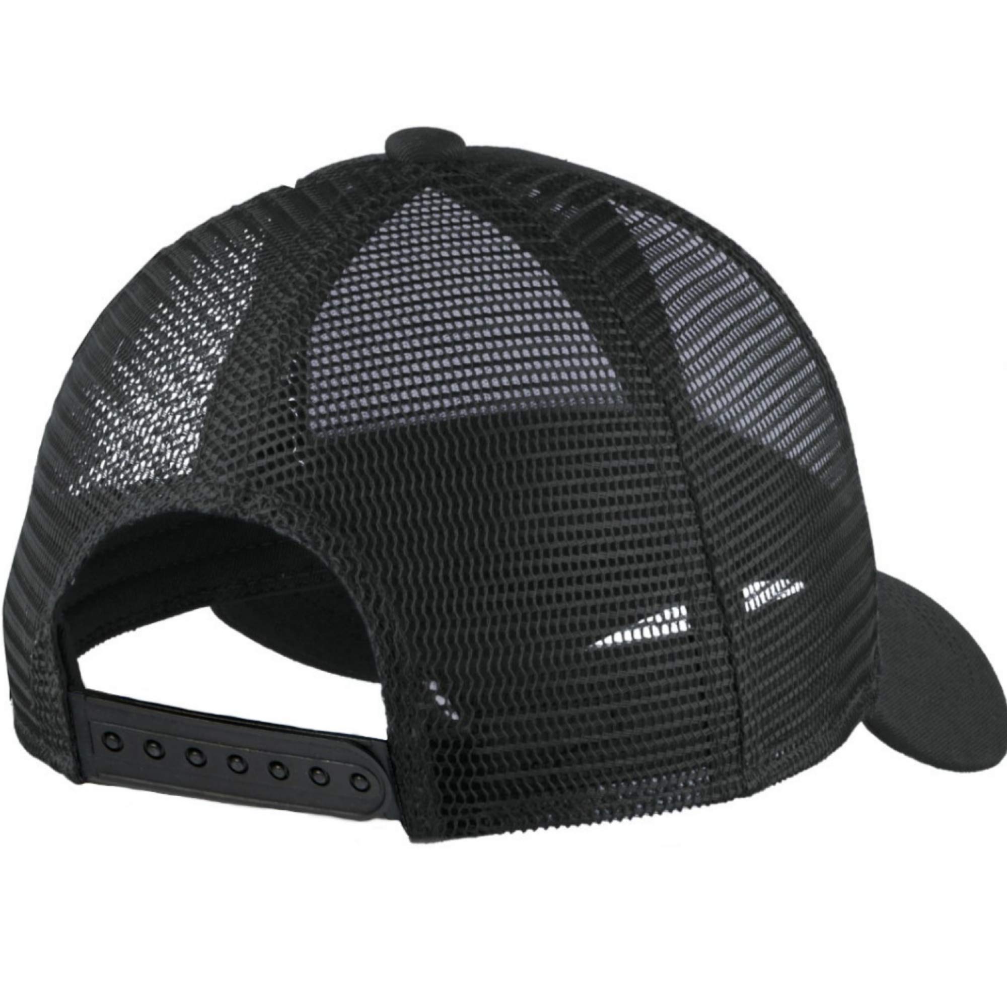 DaisyUp Skull and Crossbones Hat | Jolly Roger Flag | Pirate Hat | Black Trucker Pirate Hat One Size