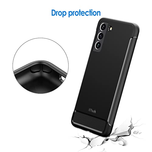 JETech Slim Fit Case Compatible with Samsung Galaxy S21 FE 5G 6.4-Inch, Thin Phone Cover with Shock-Absorption and Carbon Fiber Design (Black)