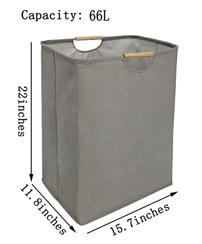 QKELIM Large Laundry Hamper Tall Storage Basket Organization Bin box for Toys Clothes in Laundry Room Bedroom Bathroom College Dorm for Adults Kids