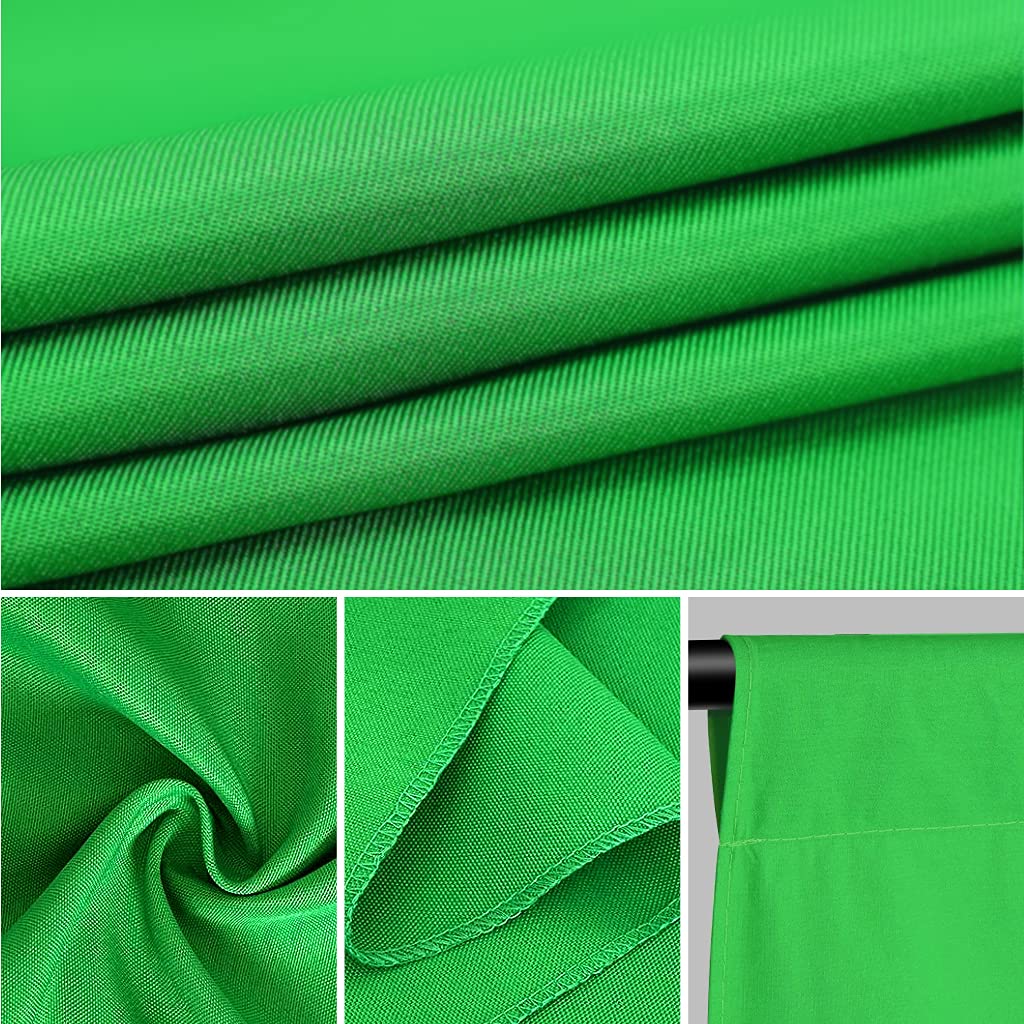 CPLIRIS 10x20ft Green Screen Backdrop for Photography, Chromakey Large Green Screen Pure Polyester Collapsible Green Fabric for Photoshoot, Game Live Steaming,Video Conference