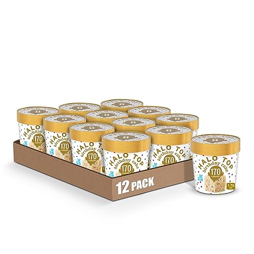 Halo Top Single Serving Birthday Cake Light Cake Mix, 1.76 oz. (Pack of 12)