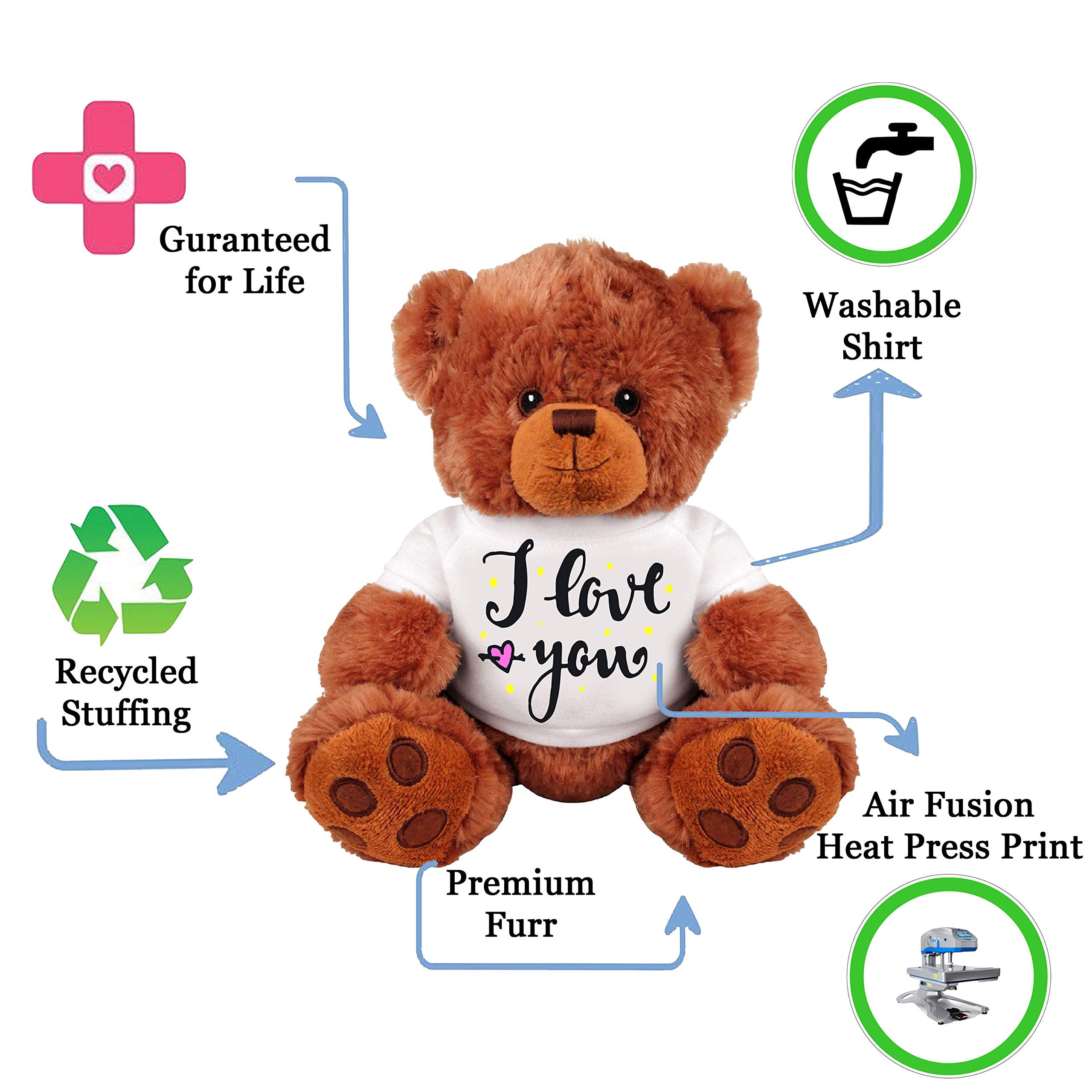 Teddy Bear Couple Gift: Funny 13 Inch Teddy Bear Stuffed Animal : I Love You : Romantic Gift : Best Couple Gift