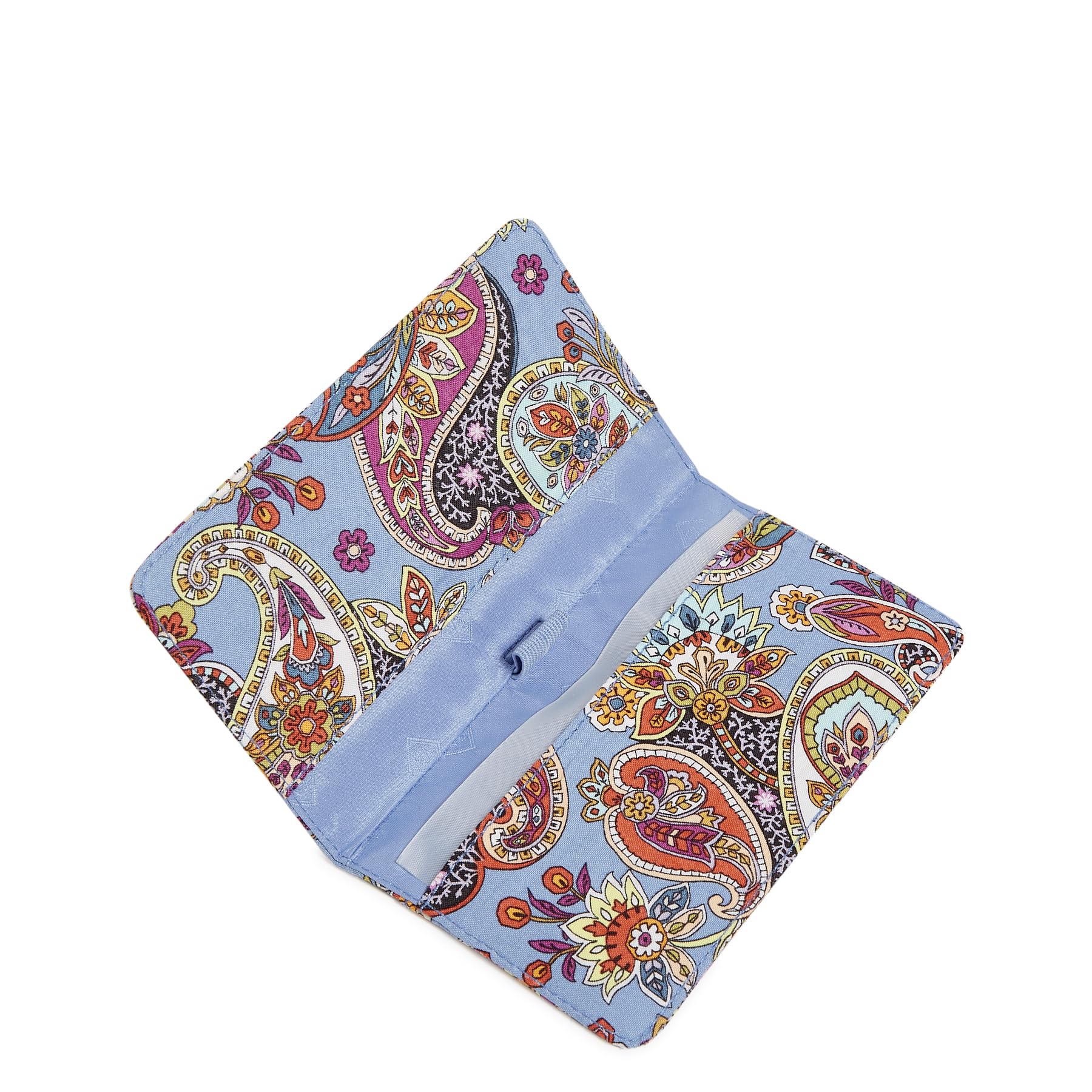 Vera Bradley Women's Cotton Checkbook Cover, Java Navy Camo - Recycled Cotton, One Size