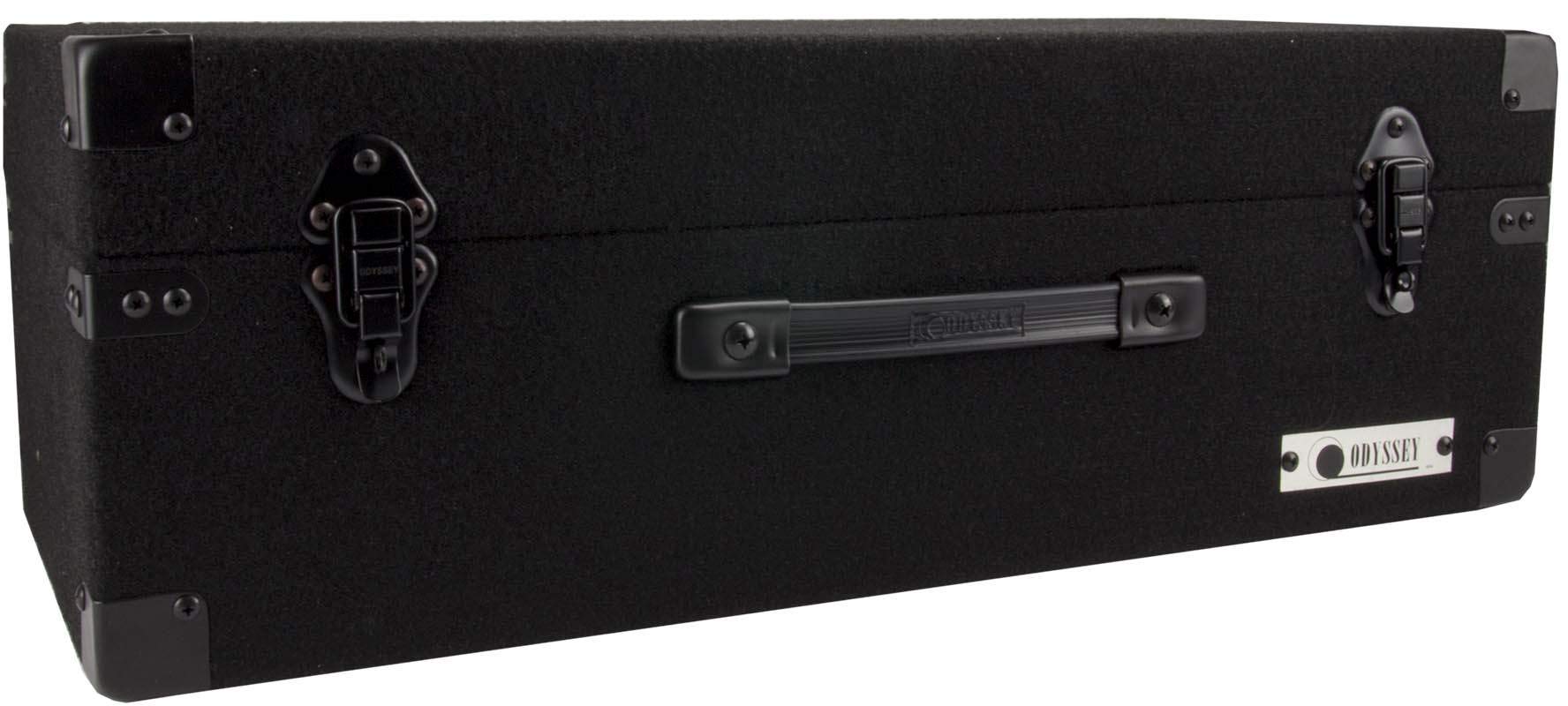 ODYSSEY C45200 Carpeted Case for 45 Rpm Vinyl Records with Surface Mount Hardware, Black