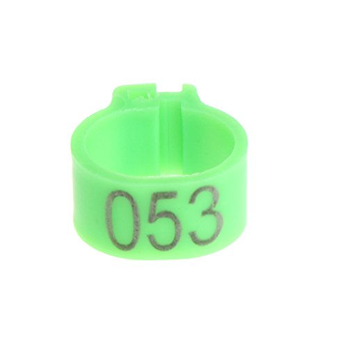 luosh Leg Number Bird Bands,100 Pieces Leg Rings for Canaries Birds Chicken Quail Dove Pigeon Foot Rings Training Supplies,10mm