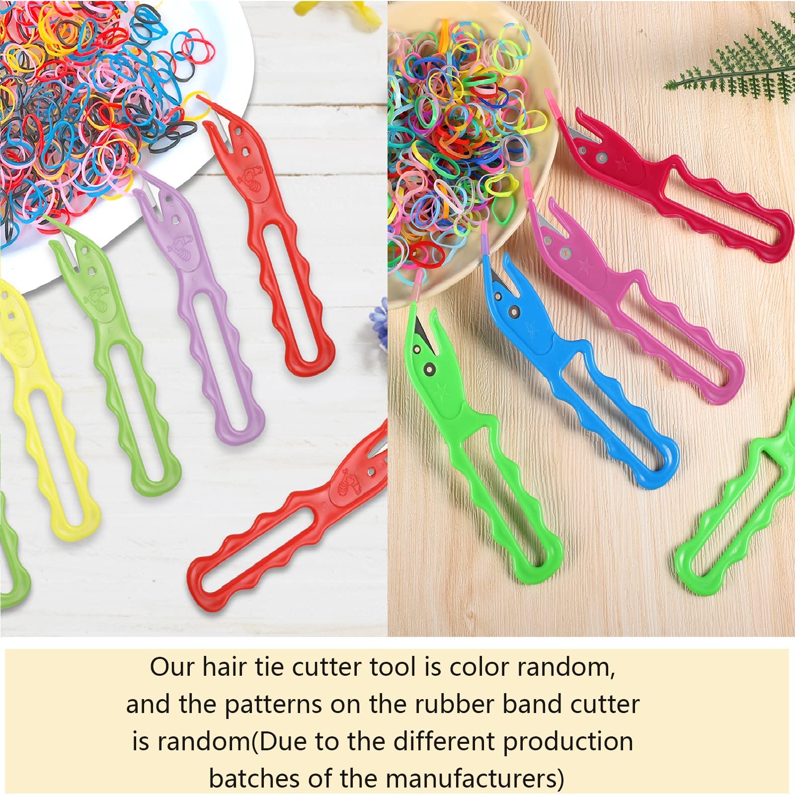Elastic Hair Tie Cutter, 6Pcs Rubber Band Cutter for Hair Elastic Hair Band Remover Easy to Remove Disposable Rubber Band Tool
