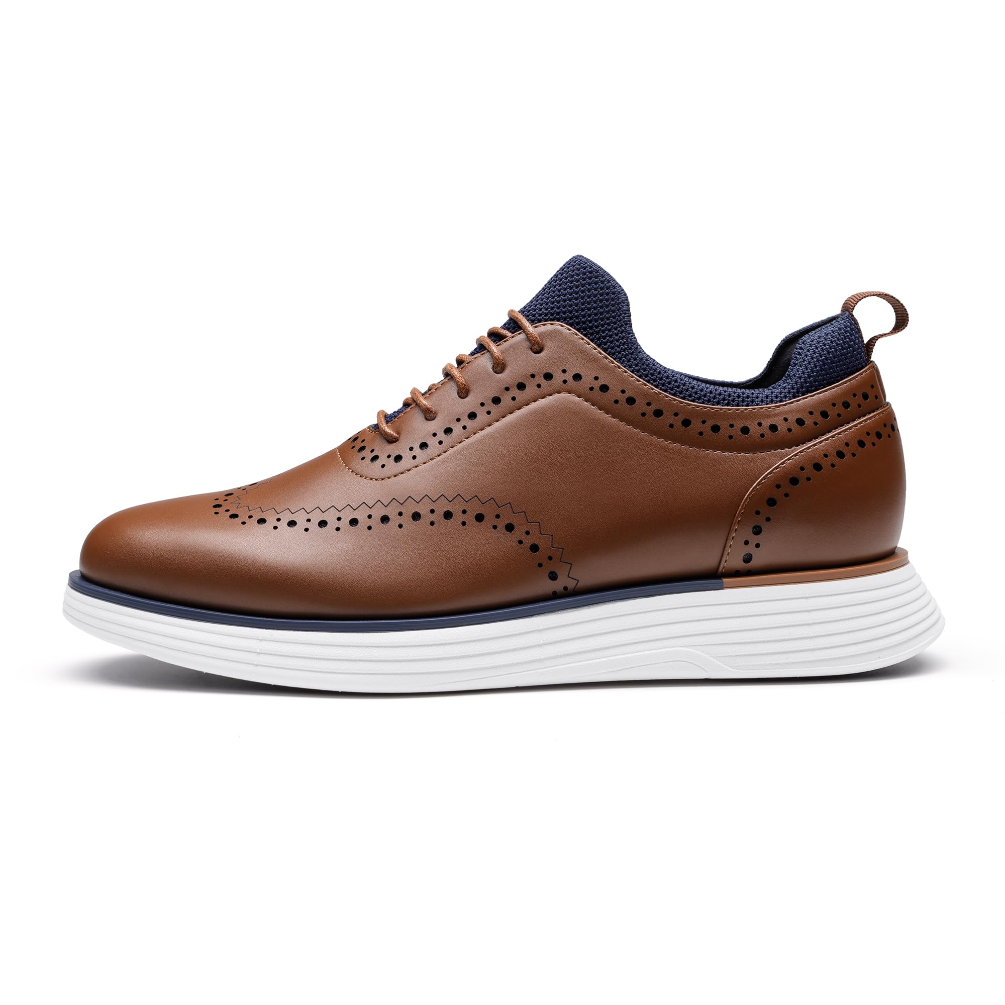 Bruno Marc Men's Dress Sneakers Oxfords Casual Formal Business Wingtip Brogue Shoes,BROWN,SIZE 9,SBOX2326M