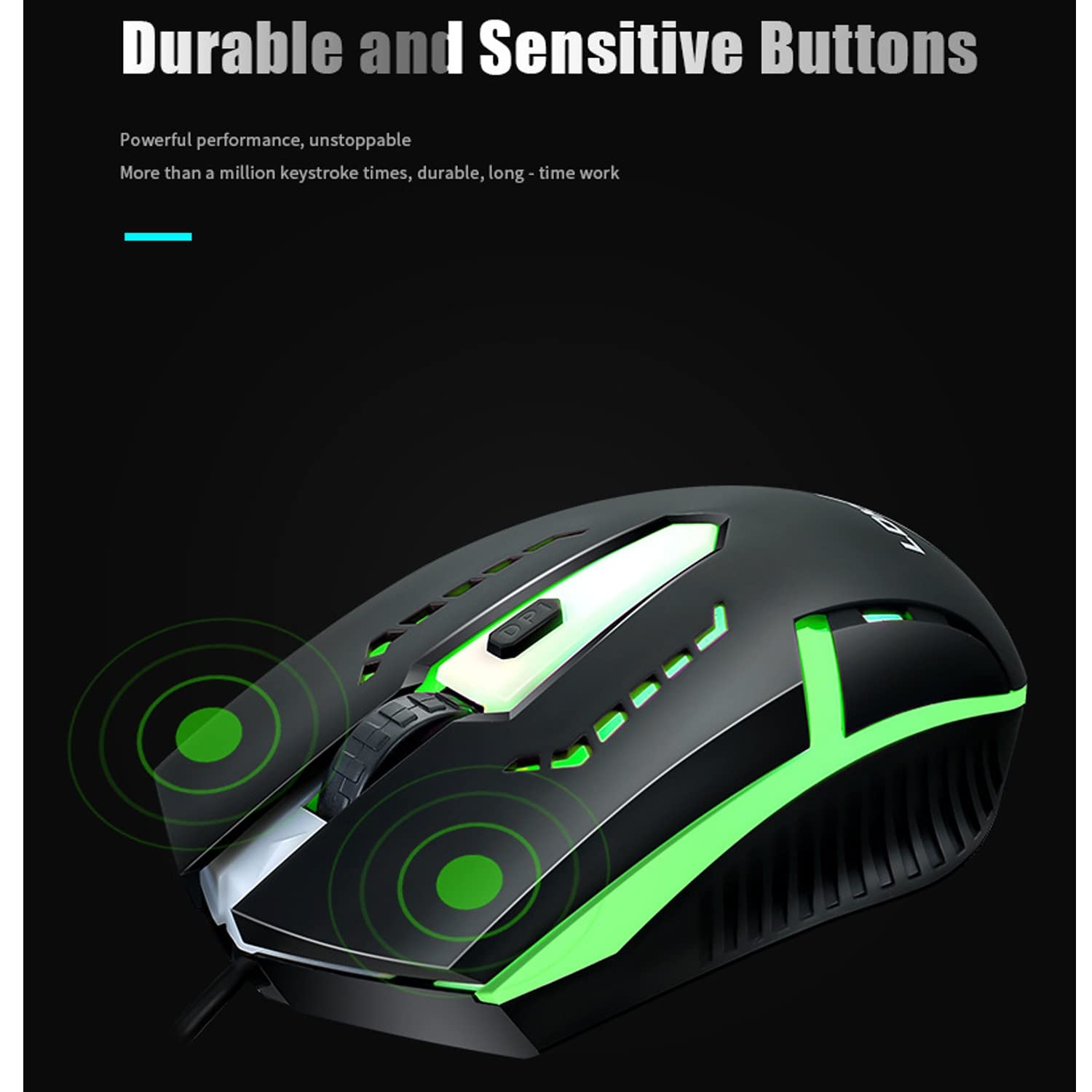 EXHNLE RGB Rainbow Gaming Keyboard and Mouse Combo, Backlit Computer Keyboard with Gaming Mouse, USB Backlit Keyboard, for Laptop PC Computer Game and Work