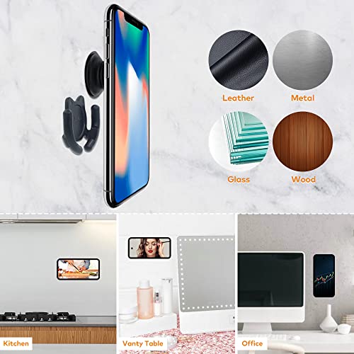 HOMEFOX Multi-Surface Holder Car Mount 3 Pack Compatible for Popsocket Holder Grips Hand-Free Device Support Accessories Home Office Desk Wall Mount Cute Cat with Strong Adhesive Sticky Gel Pad, Black