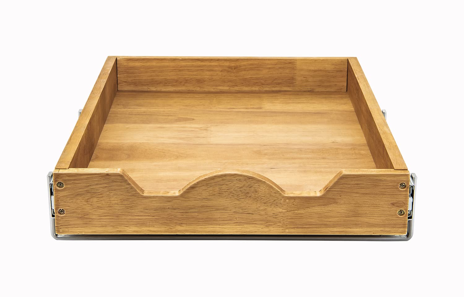 DINDON Pull Out Cabinet Organizer (17" W x 18" D) 1 Tier,Single Tier Oak Wood Under Cabinet Slide Out Shelf Drawer Box…
