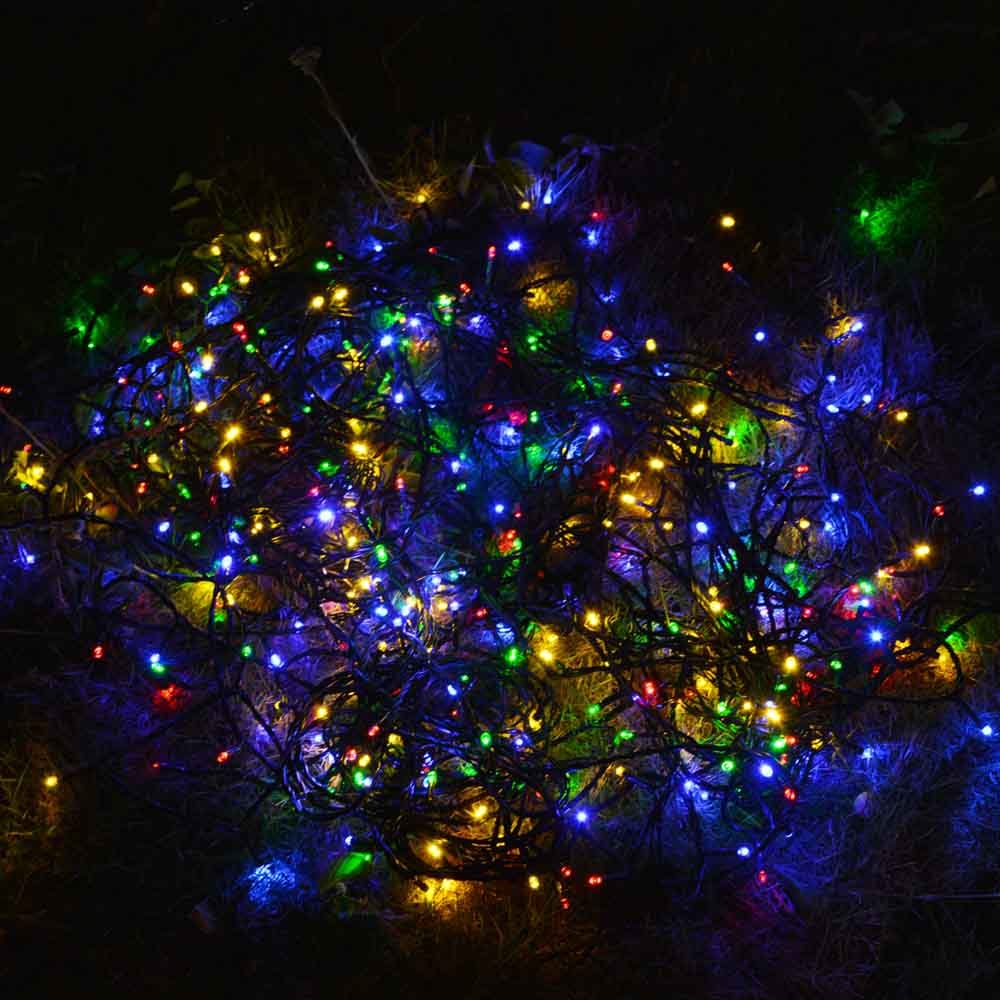 Qedertek Solar String Lights, 72ft 200 LED Fairy Lights, 8 Modes Ambiance Lighting for Outdoor, Patio, Lawn, Landscape, Garden, Home, Wedding (2 Pack, Multi-Color)