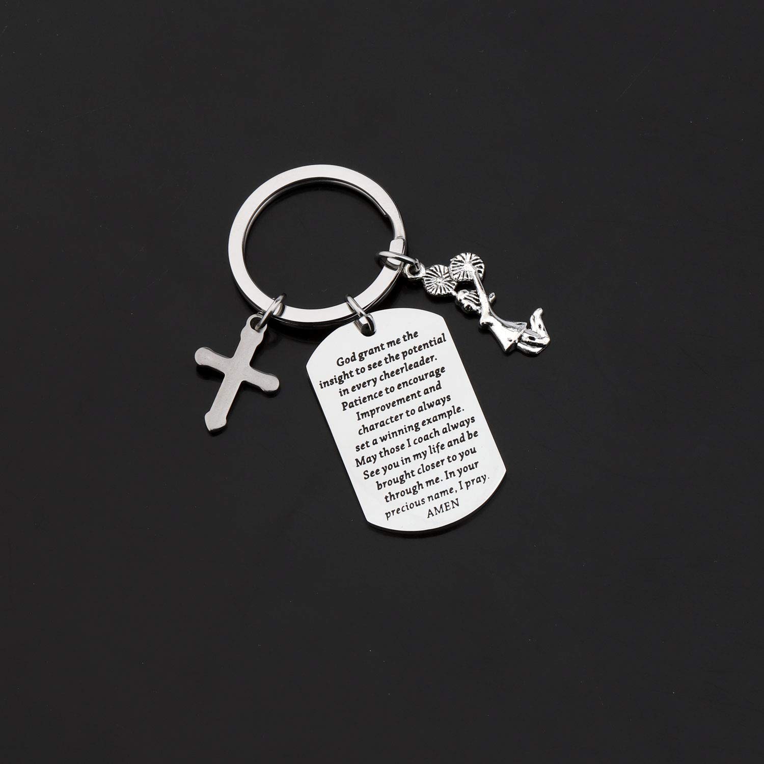 Cheerleading Coach Gift from Cheer Team for End of Season Team Gift Cheerleader Coach Appreciation Gift Coach's Prayer Gift (Cheerleading Coach K)