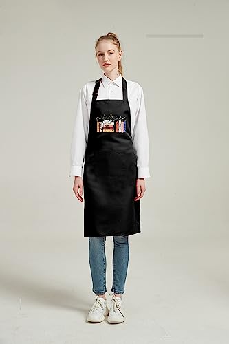 Singer Taylor Album Apron for Women with Pockets,Womens Aprons Waterproof Cooking Aprons with Adjustable Neck Strap and Long Ties for Swift Fans,