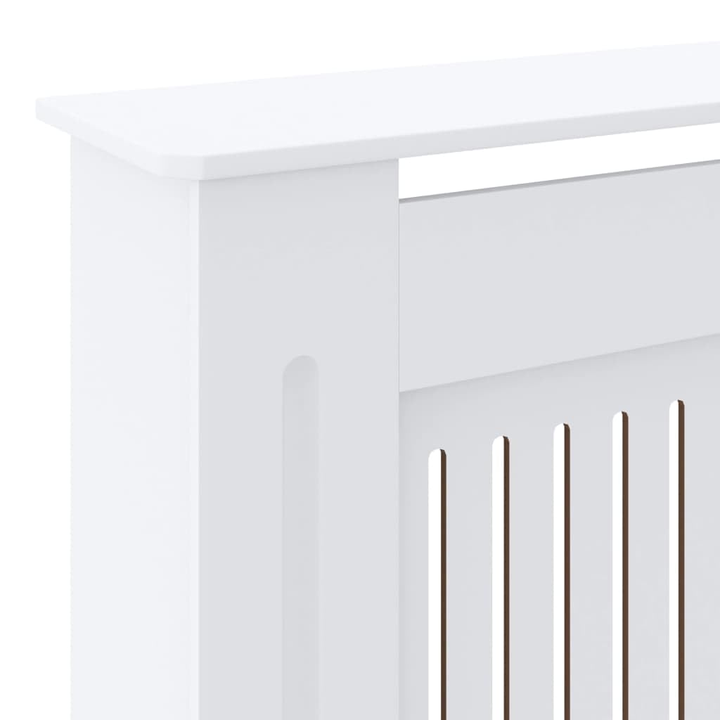 vidaXL Radiator Cover, Radiator Guard for Home Office, Heater Cover for Living Room Decorative, Heating Cabinet Protective Cover, White MDF